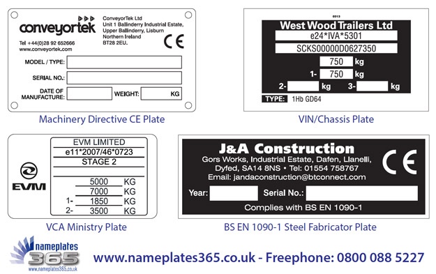 CE Marking And Rating Plates Manufactured To Order | PECM