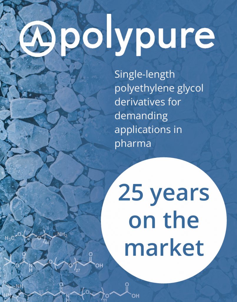 Polypure supplies monodisperse Polyethylene Glycols & derivatives